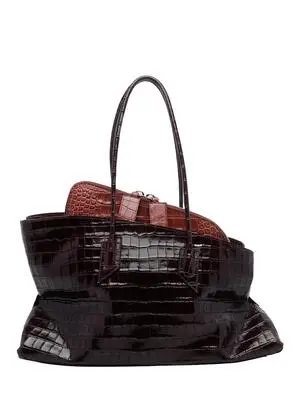 Attico Medium La Passeggiata Handbag - Brown