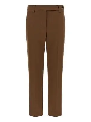 Brunello Cucinelli Monile' Cotton Pants - Brown