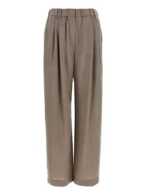Brunello Cucinelli Light Pleated Trousers - White