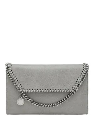 Stella McCartney Light Grey Falabella Crossbody Wallet Bag - Gray