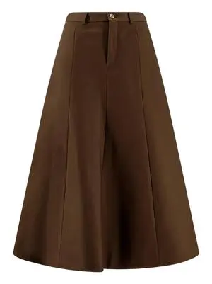 Celine Green Cotton Skirt - Brown