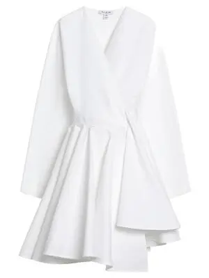 Alaïa Asymmetrical Cotton Dress - White