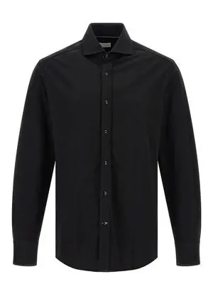Brunello Cucinelli French Collar Shirt - Black