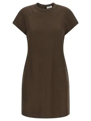 Brunello Cucinelli T-shirt Dress - Brown