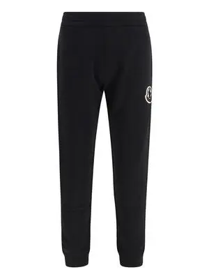 Moncler Tracksuit Pants With Drawstring And Logo - Black