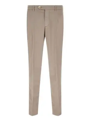 Brunello Cucinelli BRUNELLO CUCINELLI American Pima Cotton Gabardine Trousers Cream
