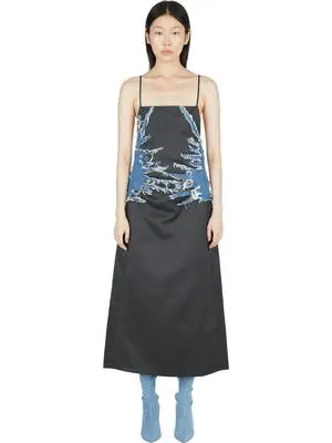 Y/project Satin Whisker Dress - Black