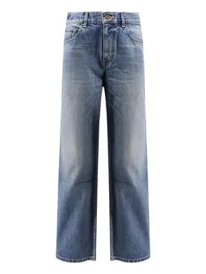 Celine Stone-washed Cotton Jeans - Multicolor