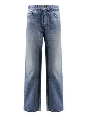 Celine Stone-washed Cotton Jeans - Multicolor