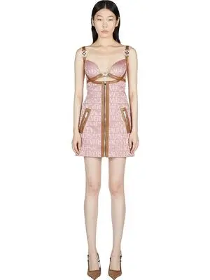 Versace Cut-out Medusa Dress - Pink