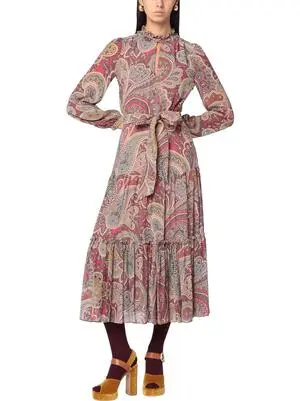 Etro Long Dress With Paisley Print - Multicolor