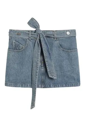 Attico Denim Mini Skirt - Blue
