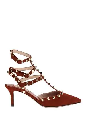 Valentino Garavani Valentino Garavani Women Rockstud Suede Pumps Red