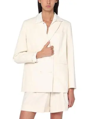 A.p.c. Cotton Double-breasted Jacket - White