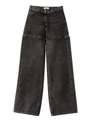 Attico Cutout Denim Pants - Black