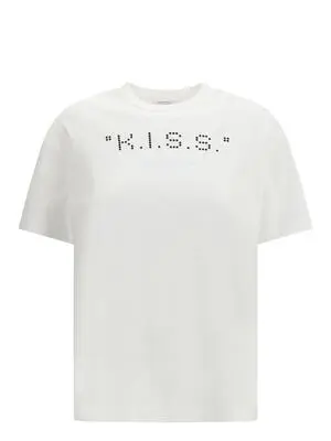 Off-White Off-White Women Kiss Quote T-Shirt White