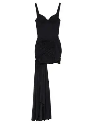 Balenciaga Draped Mini Dress - Black