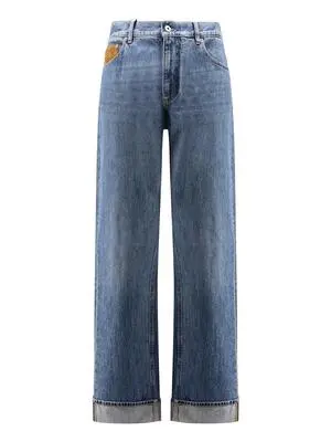 Bottega Veneta Wide Leg Jeans - Multicolor