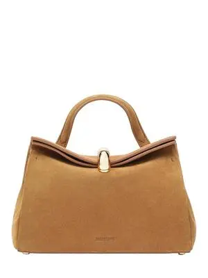 Jacquemus Suede Le Petit Valerie Handbag - White