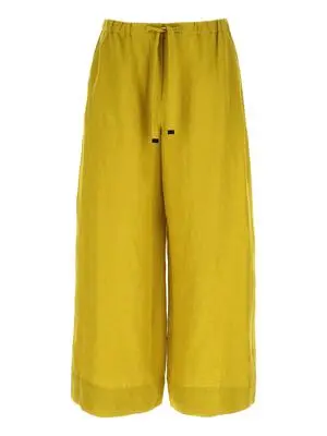 Max Mara Smmaurora Linen Trousers - Yellow