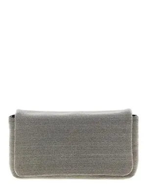 Brunello Cucinelli Monile' Crossbody Bag - Silver