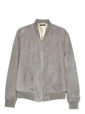 TOM FORD TOM FORD Suede Leather Bomber Jacket Multicolor