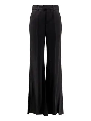 Balenciaga Flared Viscose Trousers - Multicolor