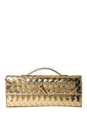 Bottega Veneta Long Andiamo Clutch - Gold
