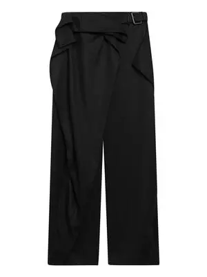 JW Anderson Wool Trousers With Turned-up Waist - Black
