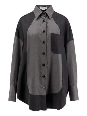 Stella McCartney STELLA MCCARTNEY Oversize Wool Shirt Multicolor