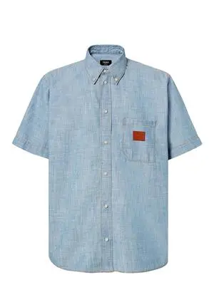 Fendi Cotton Shirt With Denim Effect - Multicolor
