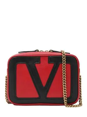 Valentino Garavani Viva Superstar Chain Belt Bag /black - Red