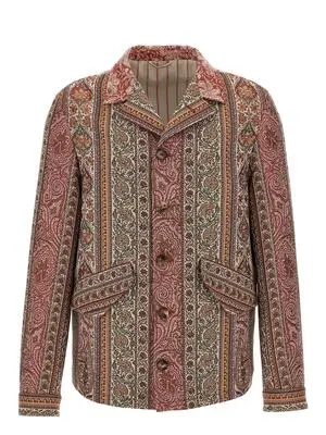 Etro Balmacaan Neck Overshirt - Multicolor