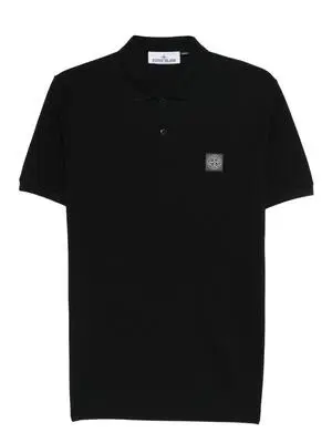 Stone Island Logo Cotton Polo Shirt - Multicolor