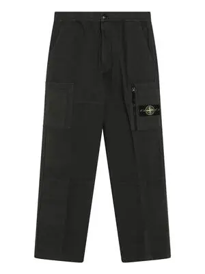 Stone Island STONE ISLAND Cotton Ripstop Cargo Trousers Gray