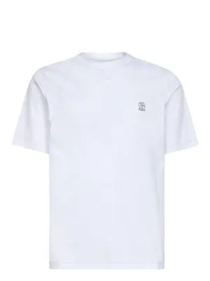 Brunello Cucinelli White Solomeo Crest Crewneck T-shirt - Multicolor