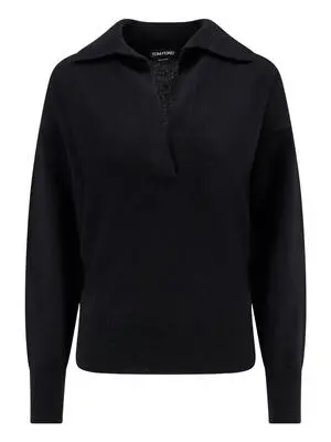 TOM FORD Tom Ford Women Cashmere Polo Shirt/Sweater Black