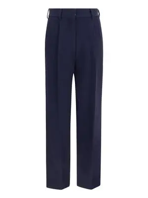 BLAZÉ MILANO Alcanara Fox Lightweight Wool Trousers - Blue