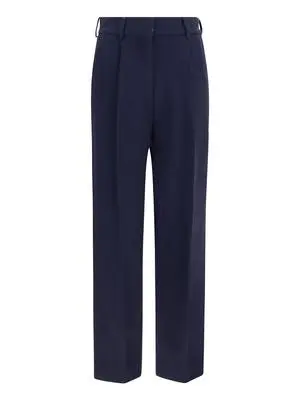 BLAZÉ MILANO Alcanara Fox Lightweight Wool Trousers - Blue