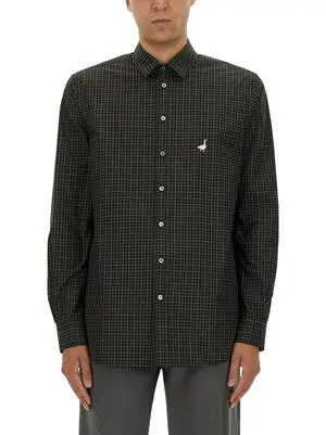 Moschino Shirt With Goose Embroidery - Gray