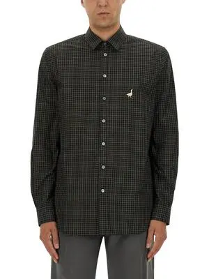 Moschino Shirt With Goose Embroidery - Gray