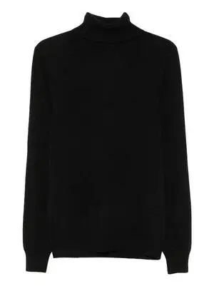 Malo Roll Neck Pullover - Black