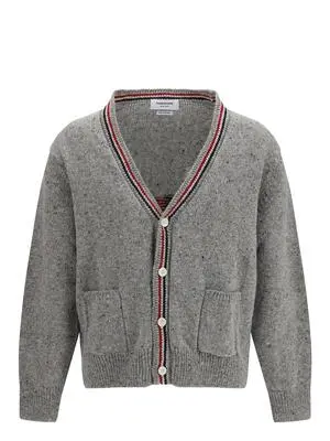 Thom Browne Hector Donegal Yarn Cardigan - Gray
