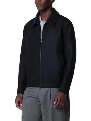 Harris Wharf London Wool Zip-up Jacket - Blue