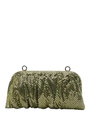 Benedetta Bruzziches Crystal Embellished Clutch Bag - Green