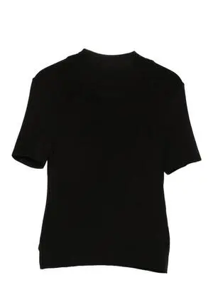 MAISON MARGIELA Ribbed Short Sleeve T-shirt - Black