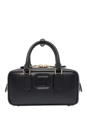 Miu Miu Mini Leather Arcadie Handbag - Black