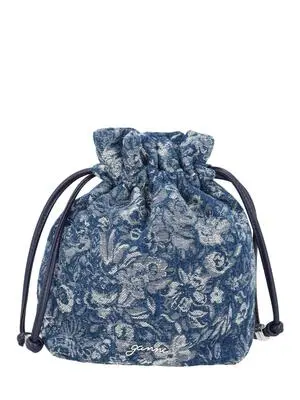 GANNI GANNI Denim Tapestry Bag Blue
