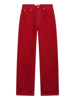 AMI Paris Cotton Twill Jeans - Red