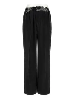 MAISON MARGIELA Taped Fluid Cupro Trousers - Black